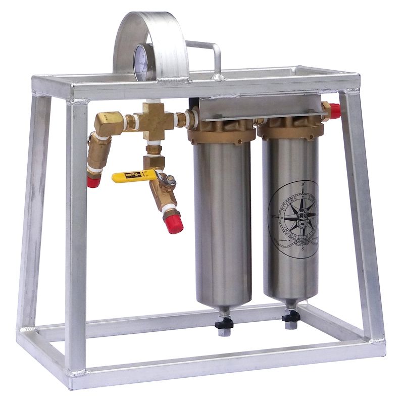 Filtration System, 2 Stage, S/S, Plumbed, Aluminum Frame (DS SS2HAF ...
